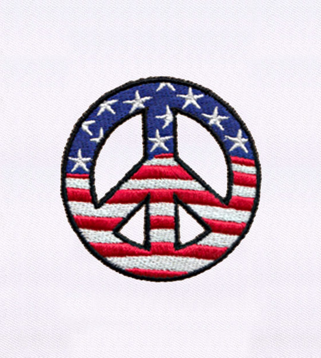 Us Flag With Peace Symbol Embroidery Design |peace Embroidery Design ...