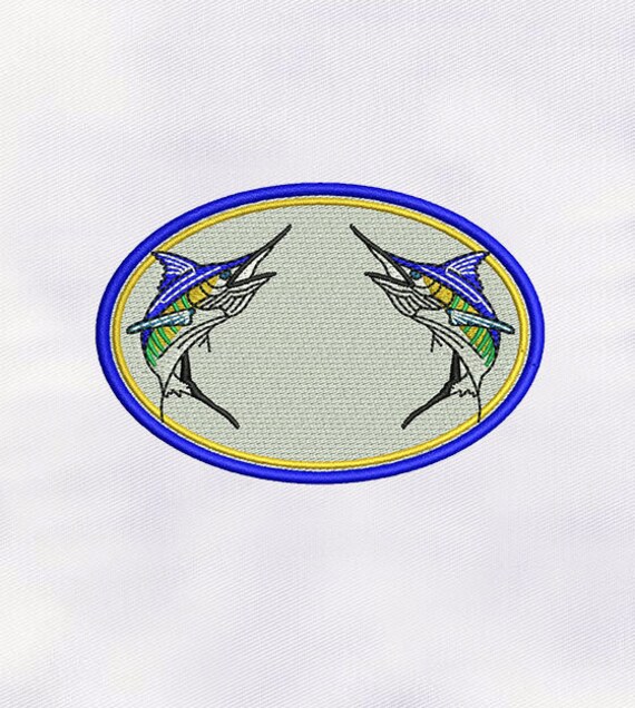 Marvelous Marlin Fish Embroidery Design Sea Animal Embroidery | Etsy