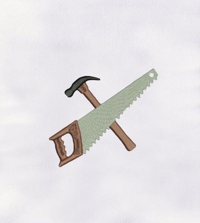 Hammer and Saw Embroidery Design |tools Embroidery Design |hammer ...