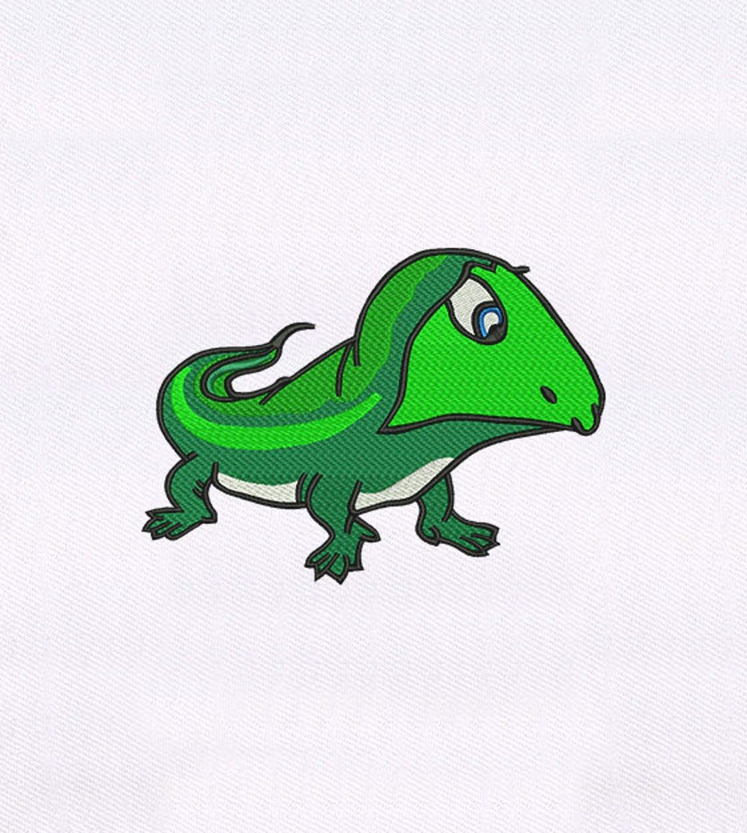 Green Lizard Embroidery Design | Reptile Embroidery Design | Lizard ...