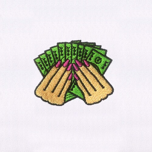 Haughtily Flaunting Money Embroidery Design Finger - Etsy