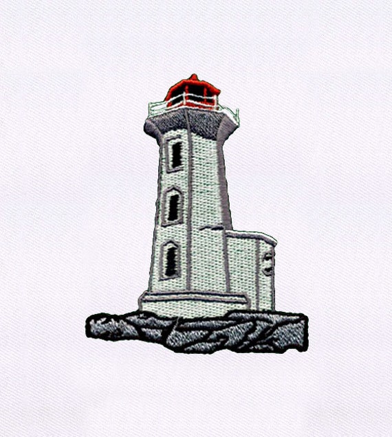 Lighthouse Scene Embroidery Design Lighthouse Embroidery | Etsy