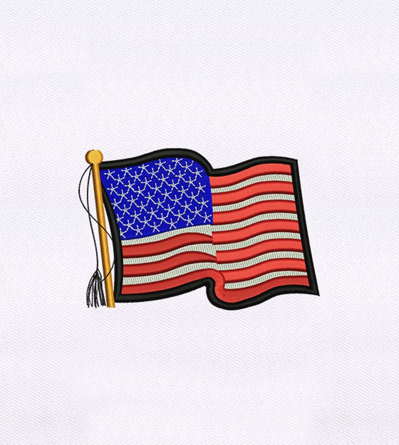 Flag of America Embroidery Design United States Flag | Etsy