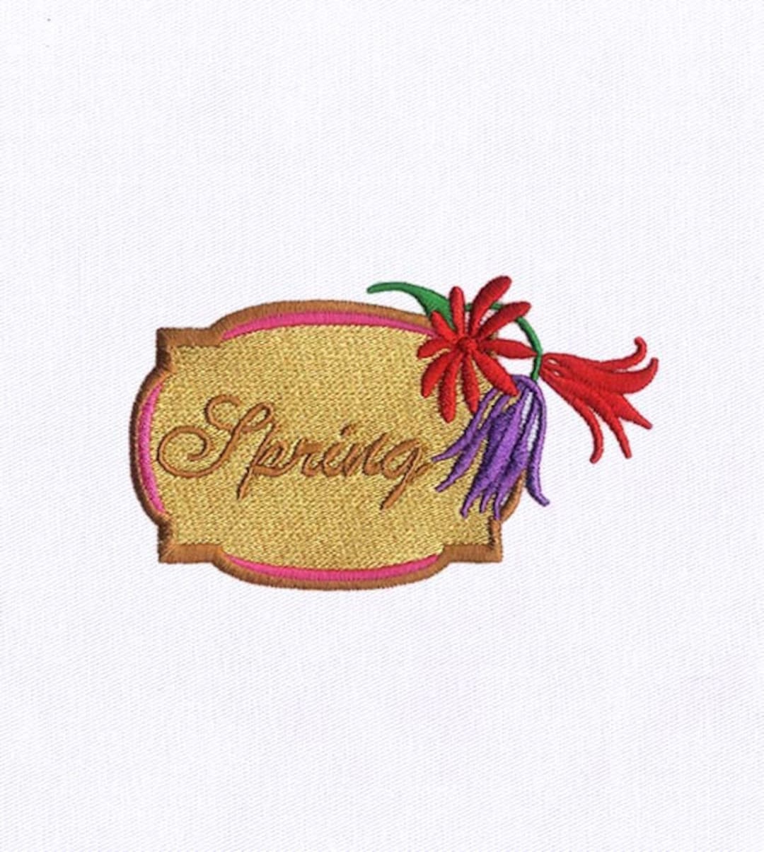 Boxed Spring Flowers Embroidery Design Flower Embroidery - Etsy