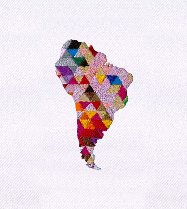 Africa Map Embroidery Design Colorful Map Embroidery Design - Etsy