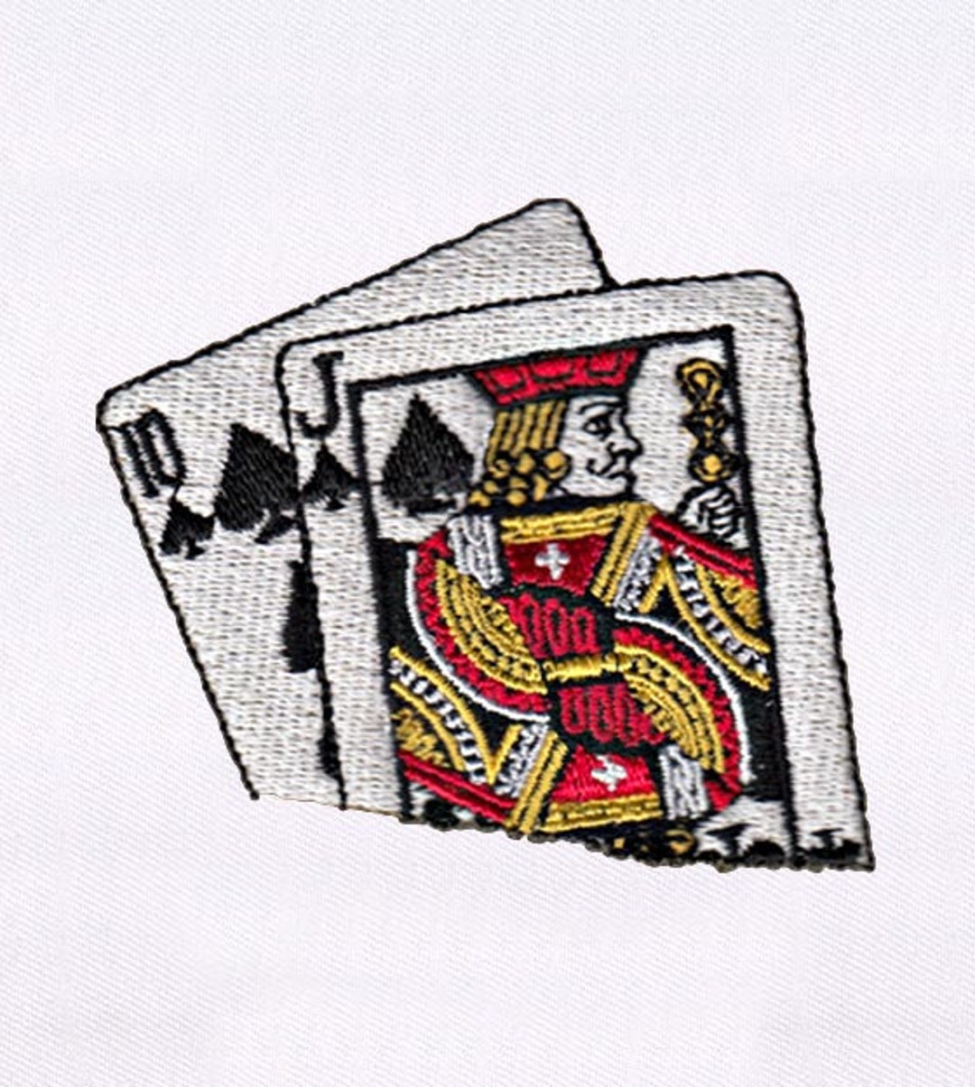 Ten and Jack of Spades Embroidery Design |playing Card Embroidery ...