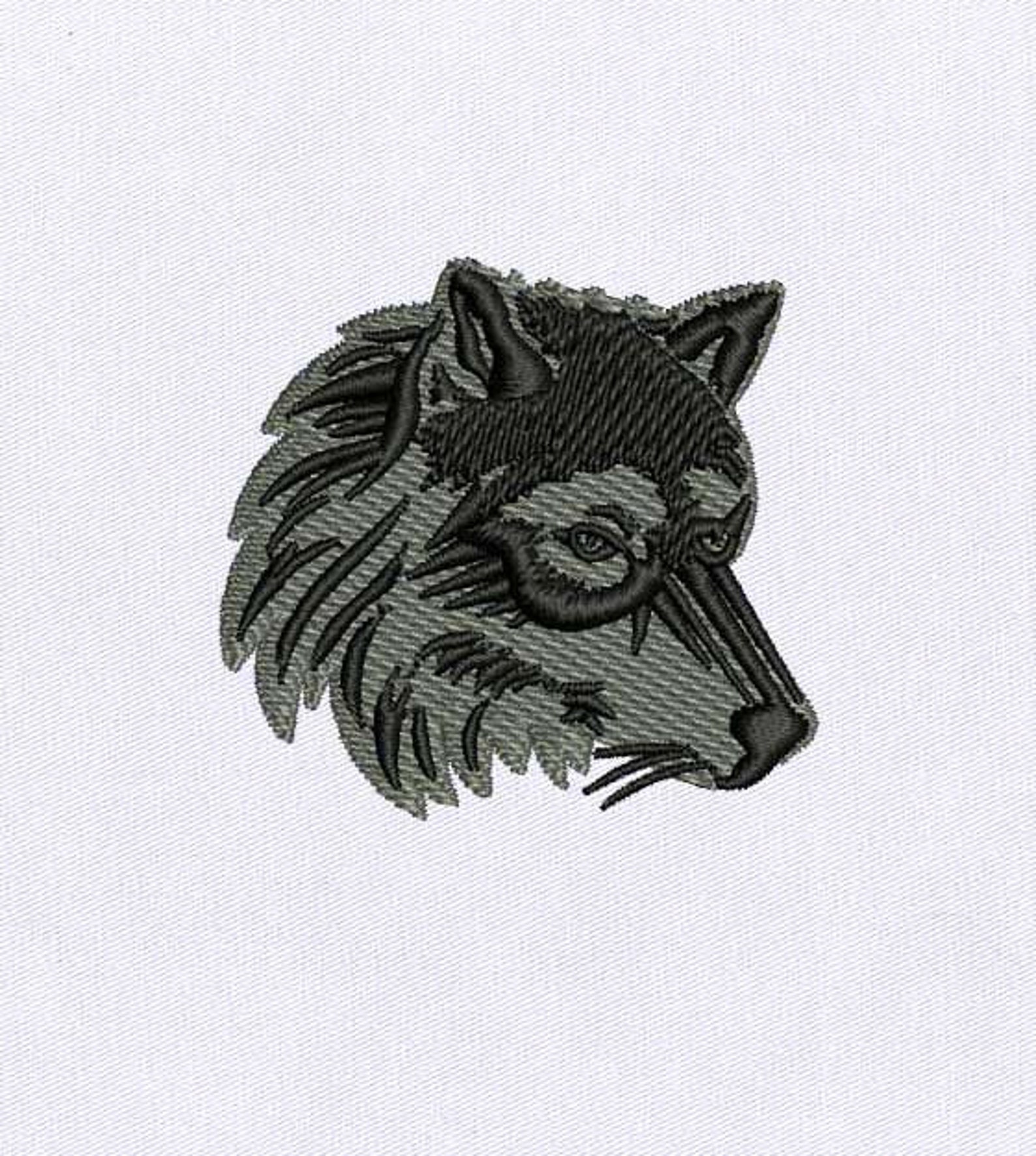 Wolf Head Machine Embroidery Design Animal Embroidery Design | Etsy