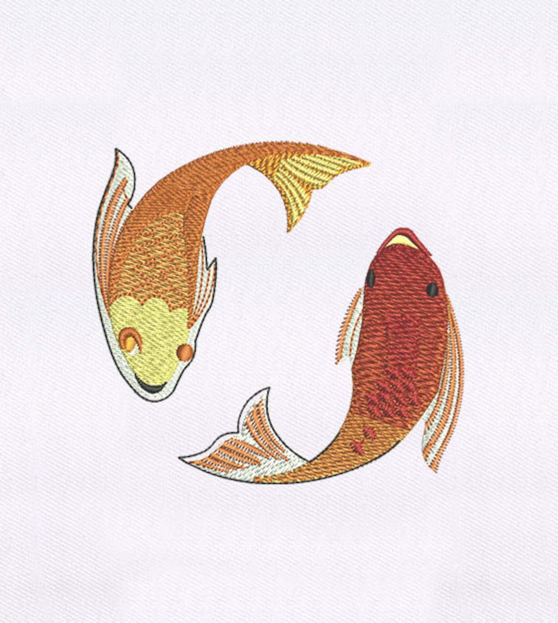 Koi Fish Embroidery Design Koi Carp Fishes Embroidery Design | Etsy