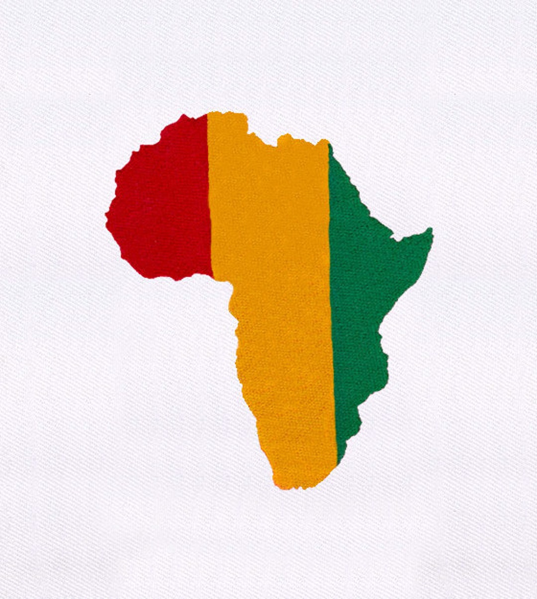 Tri Colored Africa Map Embroidery Design | Map Embroidery Design | Map ...