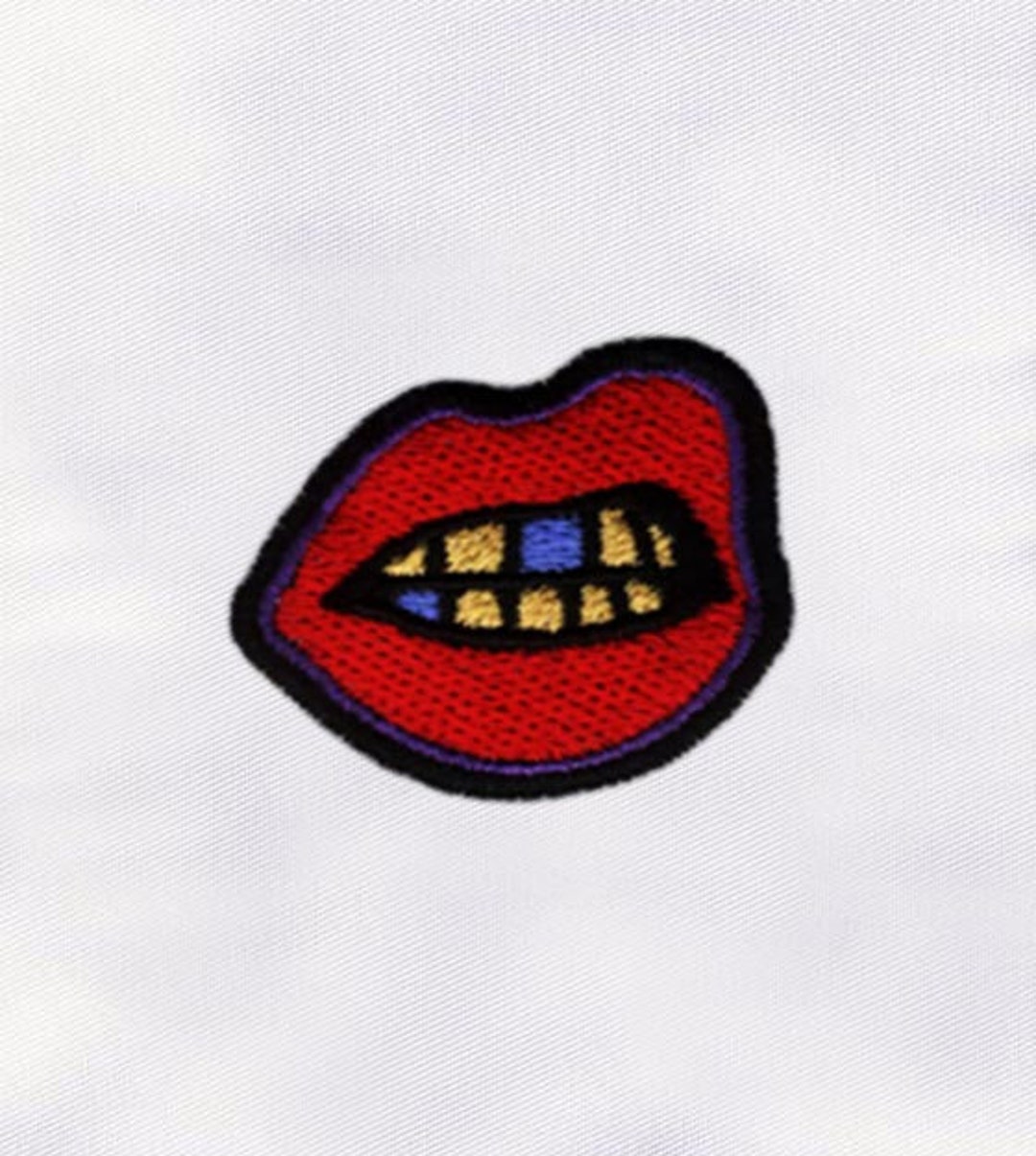 Red Lip Machine Embroidery Design | Colorful Teeth Embroidery Design ...