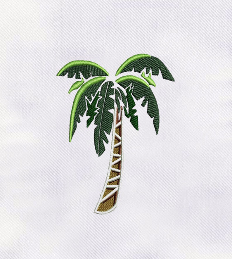 Palm Tree Machine Embroidery Design Plant Embroidery Design - Etsy