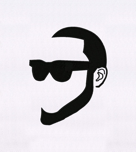 Man Embroidery Design shaded Cool Man Silhouette Embroidery | Etsy
