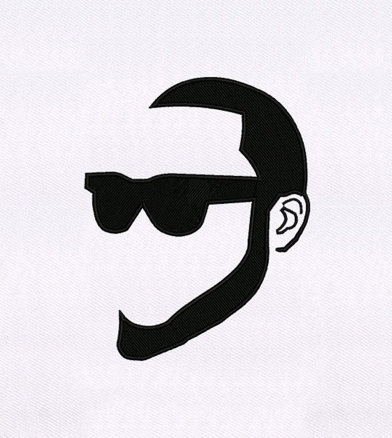 Man Embroidery Design shaded Cool Man Silhouette Embroidery - Etsy