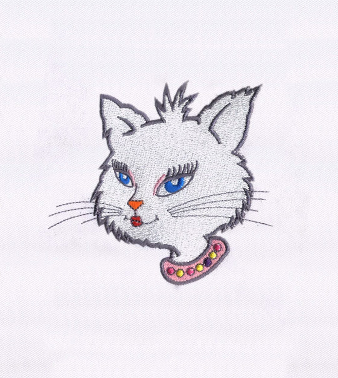 Cat Machine Embroidery Design Animal Embroidery Design Cat Head PES ...