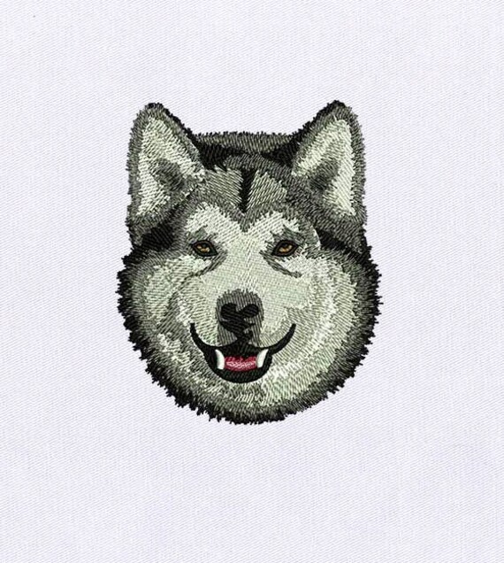 Siberian Husky Embroidery Design animal Embroidery Design | Etsy