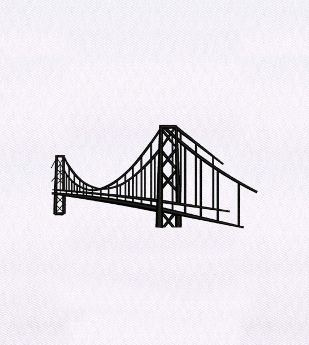 Bridge Embroidery Design |golden Gate Bridge Embroidery Design | Bridge ...
