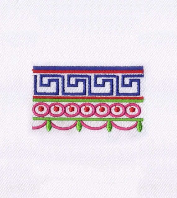 Geometric Border Quilting Embroidery Design Bordery | Etsy