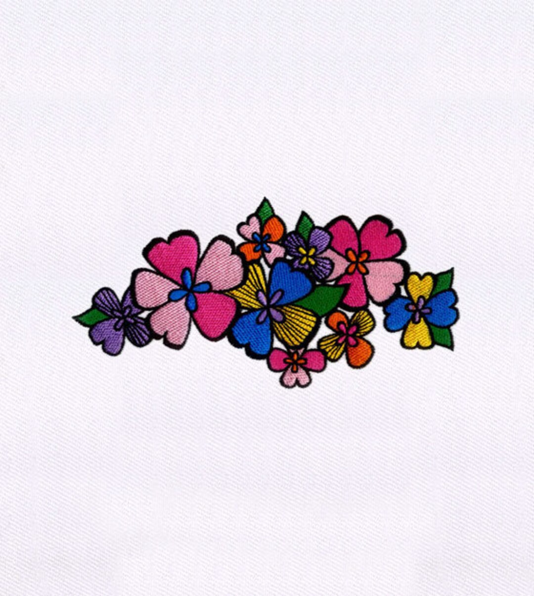 Colorful Flowers Machine Embroidery Design |floral Embroidery Design ...