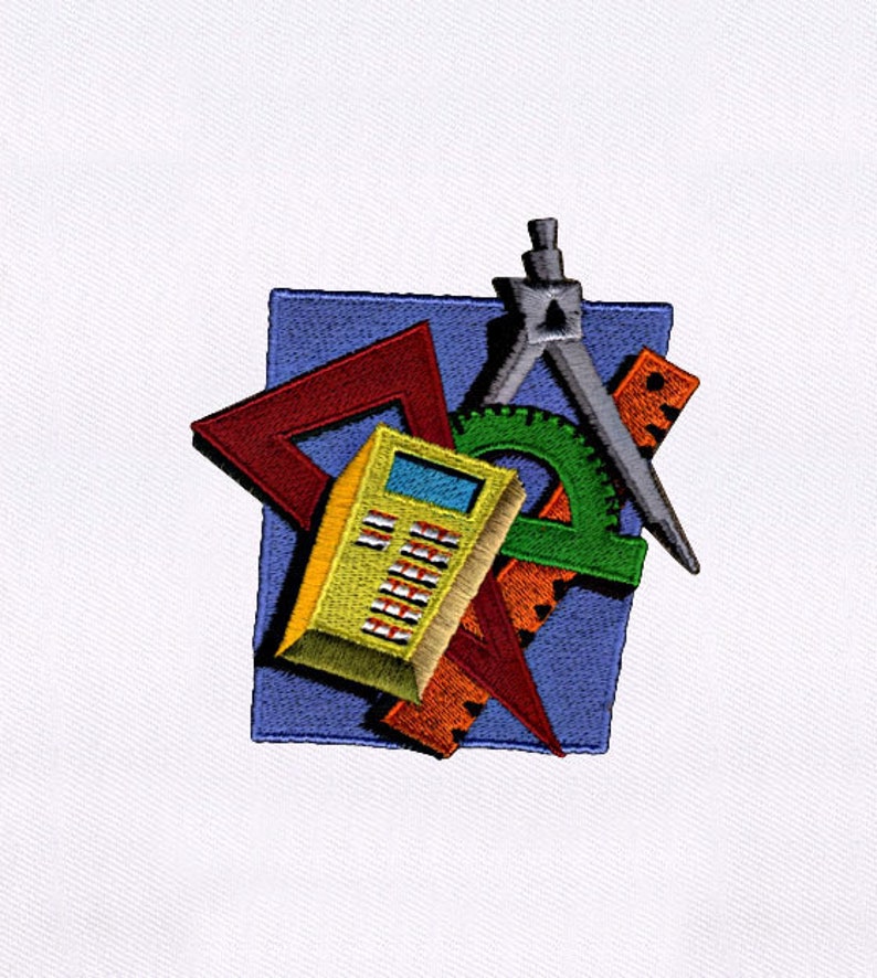 Mathematical Stationery Tools Embroidery Design 4x4 - Etsy