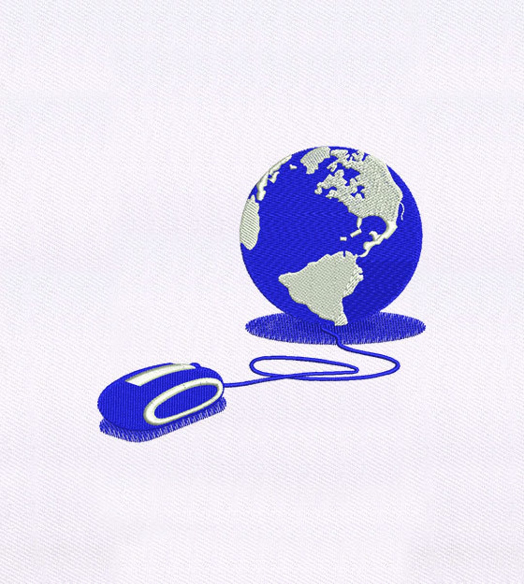 World at the Click of a Mouse Embroidery Design | World Embroidery ...