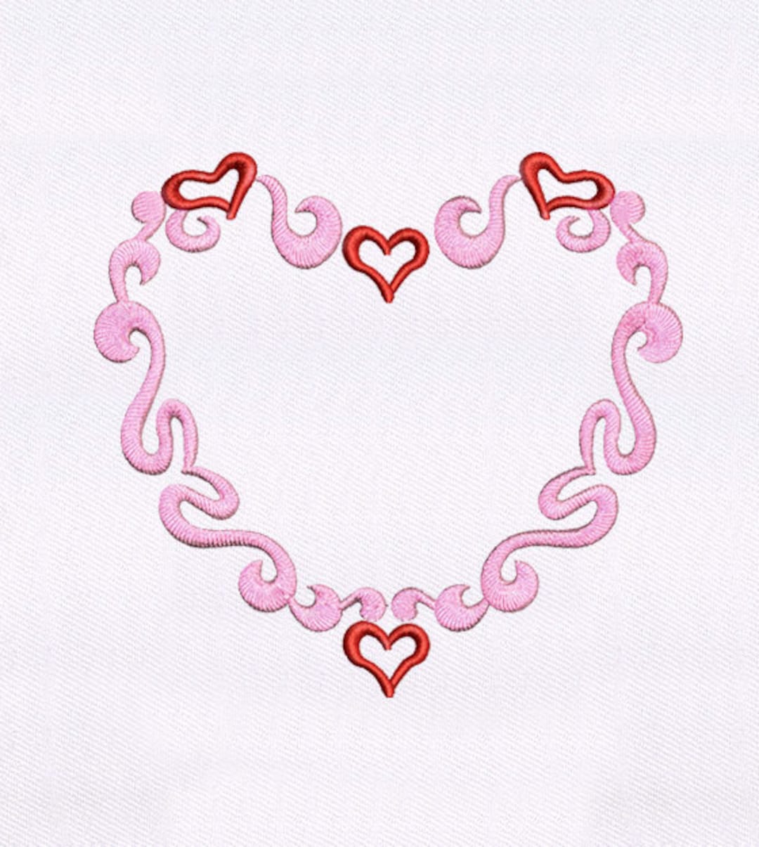Heart Embroidery Design | Outlined Delicate Heart Embroidery Design ...