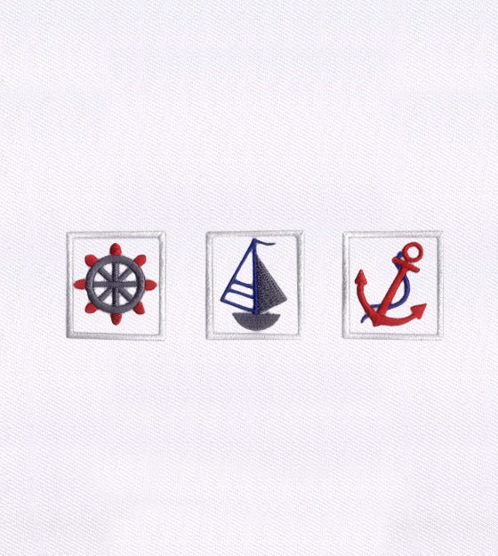 Marine Nautical Motifs Embroidery Design Nursery Embroidery - Etsy