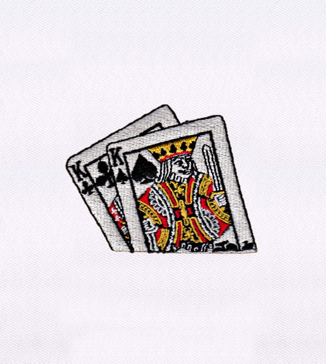 King of Spades and Clover Embroidery Design | Card Game Embroidery ...
