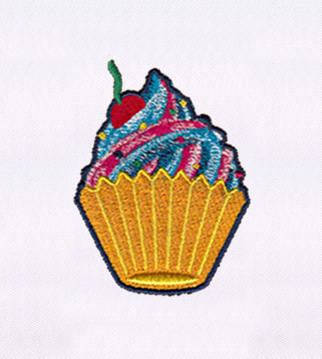 Cupcake Embroidery Design | Sprinkle Cream Cupcake Embroidery Design ...