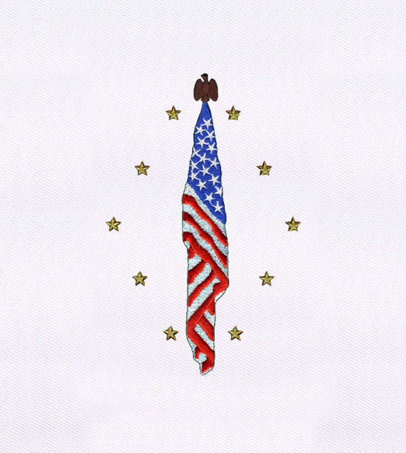 Resting Flag of the United States Embroidery Design American - Etsy