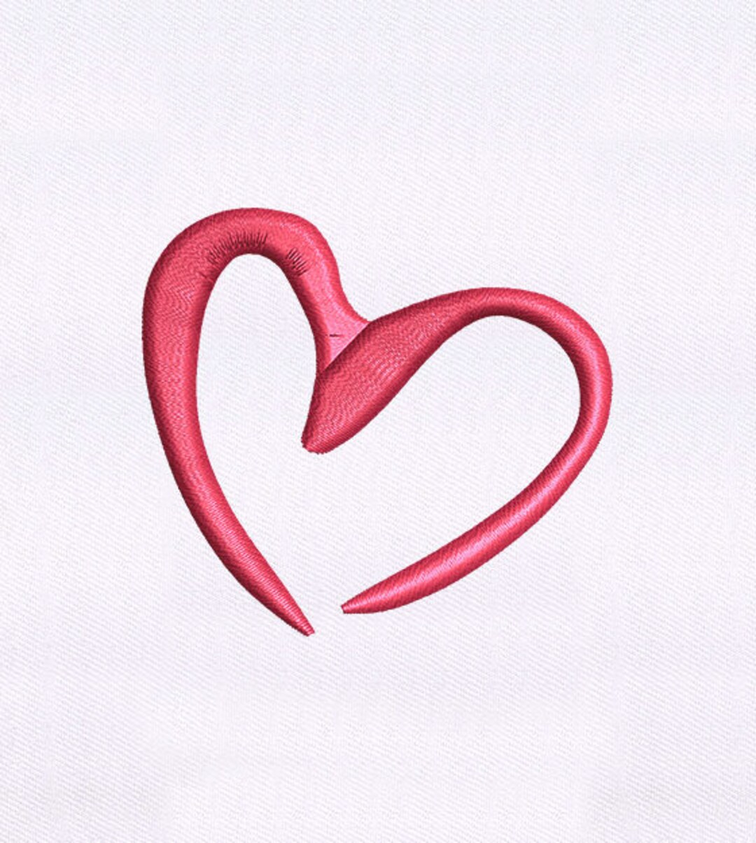 Imaginative Pink Heart Embroidery Design | Heart Applique Design ...