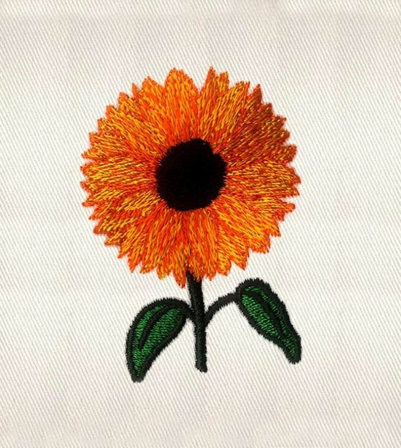 Sunflower Machine Embroidery Design Plant Embroidery Design - Etsy