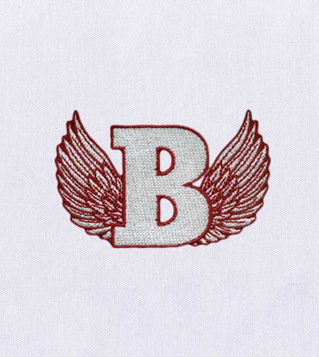 Angel Winged B Letter Embroidery Design | Alphabet Machine Embroidery ...