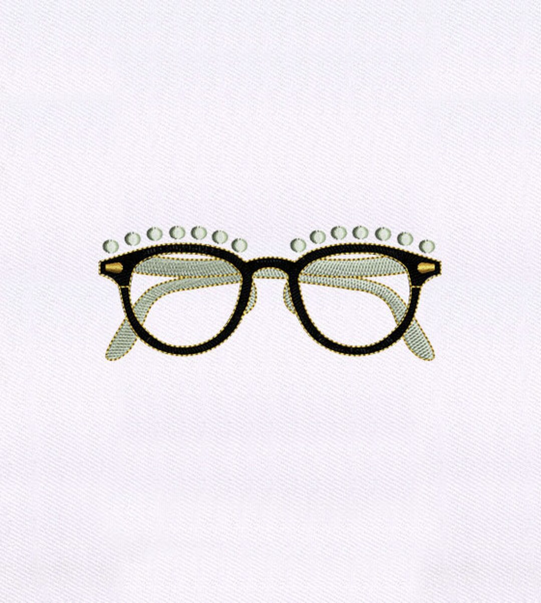 Transparent Glasses Embroidery Design | Eyewear Embroidery Design | Eye ...