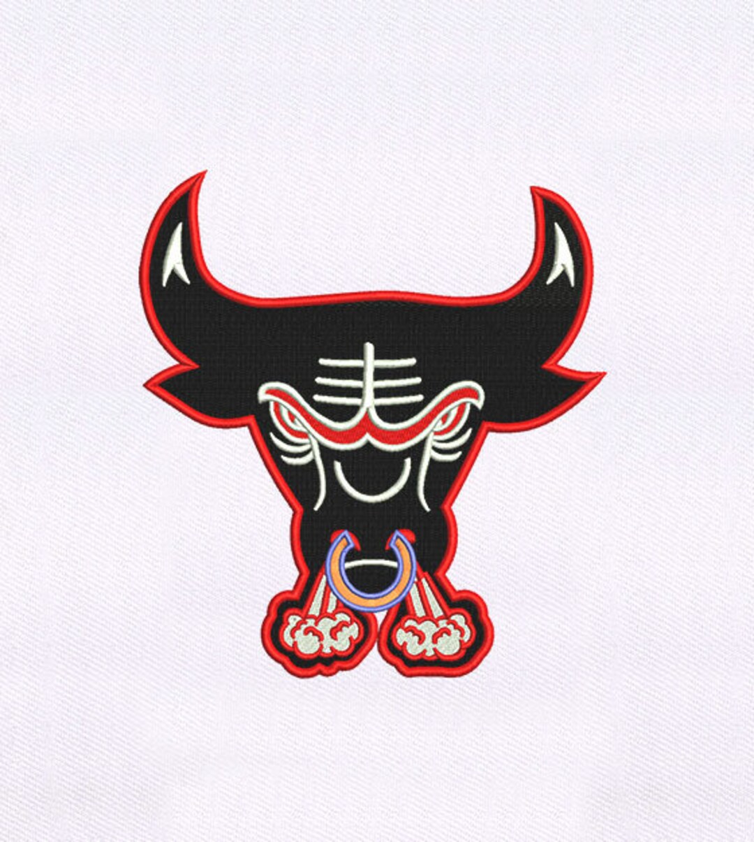 Bull Embroidery Design| Flared Nose Bull Embroidery Design| Animal ...