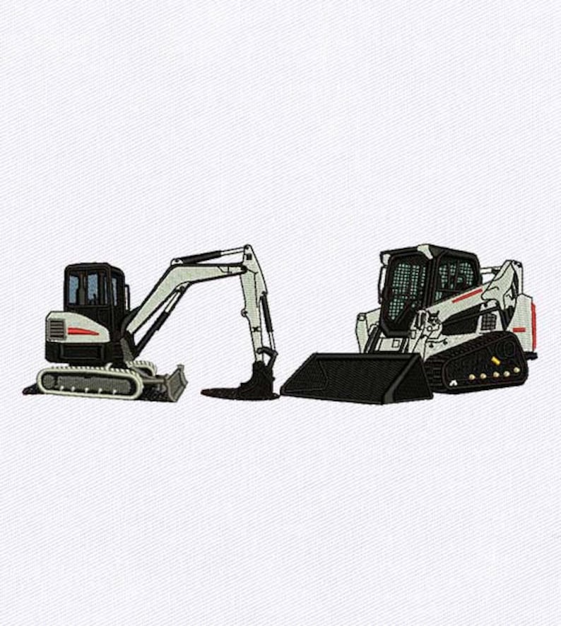Loader & Excavator Machine Embroidery Design vehicle Embroidery Design ...