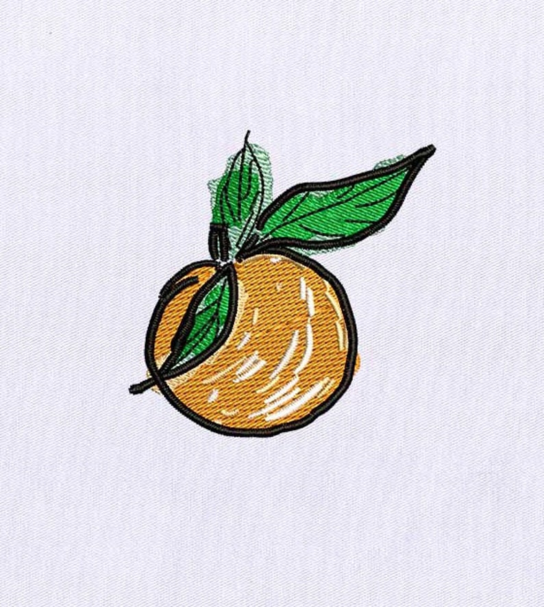 Juicy Orange Machine Embroidery Design |fruit Embroidery Design |orange ...
