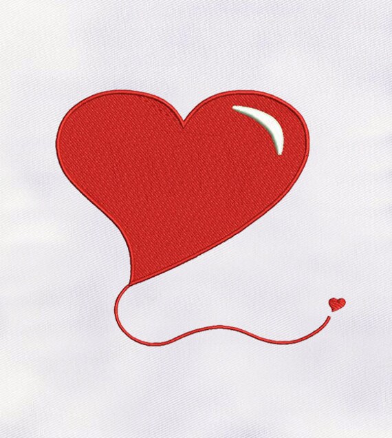 Breathtaking Red Heart Machine Embroidery Design Love Heart | Etsy