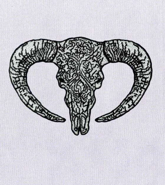 Ram Skull Machine Embroidery Design Potent Ram Embroidery - Etsy