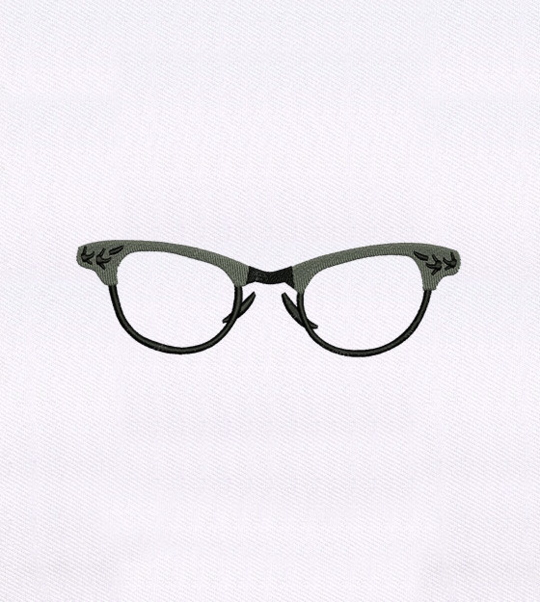 Glasses Machine Embroidery Design | Grey and Black Spectacles ...