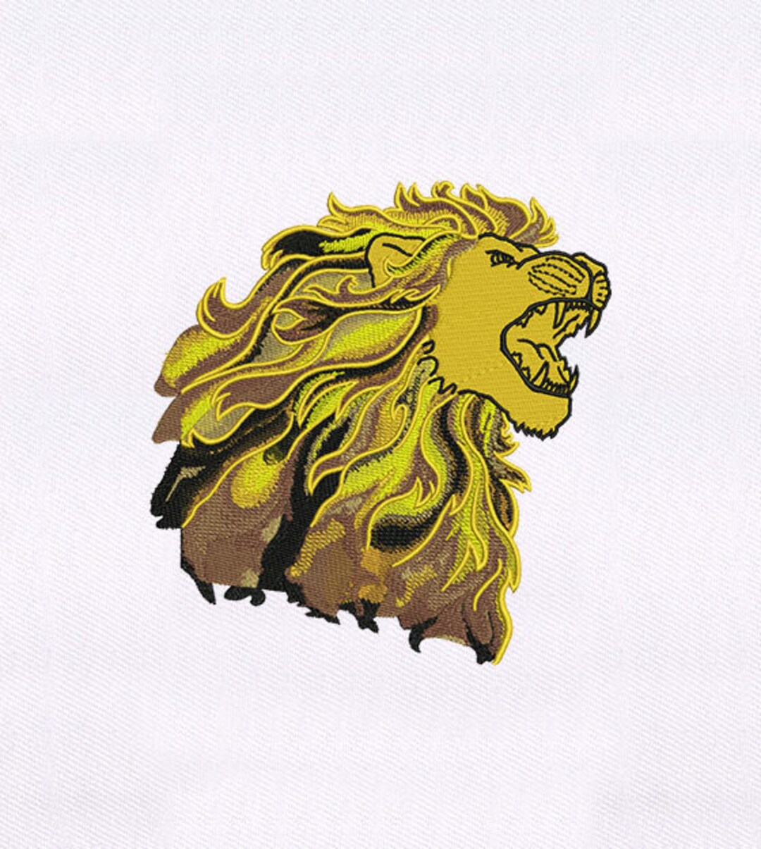 Howling and Roaring Wild Lion Embroidery Design | Animal Embroidery ...