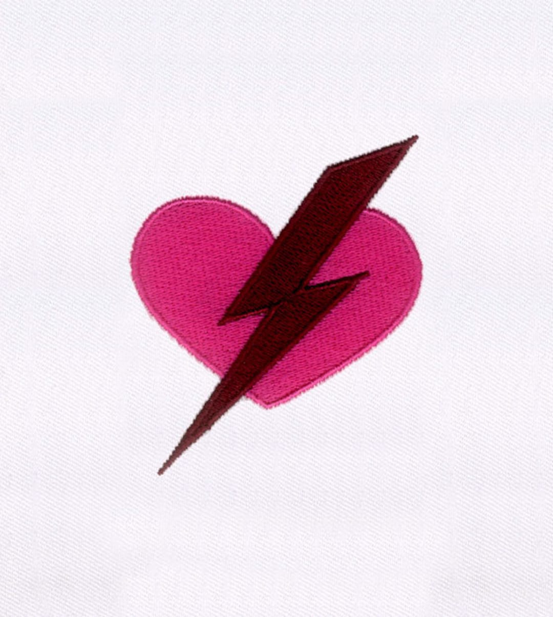 Pink Electric Heart Machine Embroidery Design | Heart Embroidery Design ...
