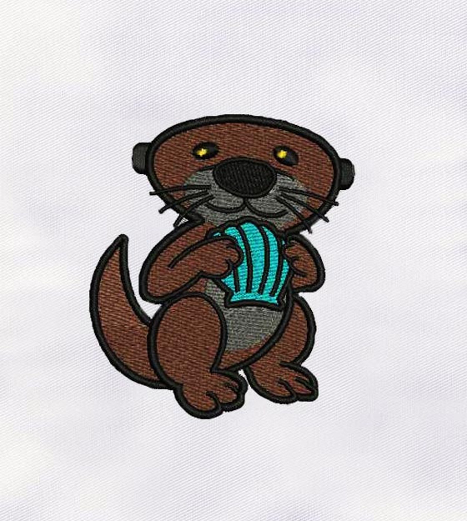 Otter Embroidery Design animal Embroidery Design cute Otter - Etsy