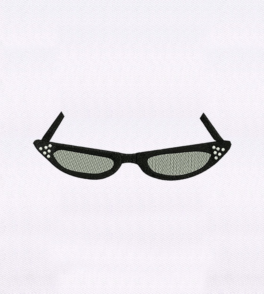 Black Framed Eyeglasses Embroidery Design |glasses Machine Embroidery ...