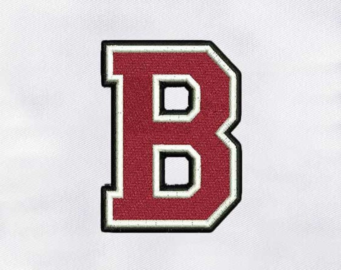 Varsity Letter B Machine Embroidery Design | Alphabet Embroidery Design ...