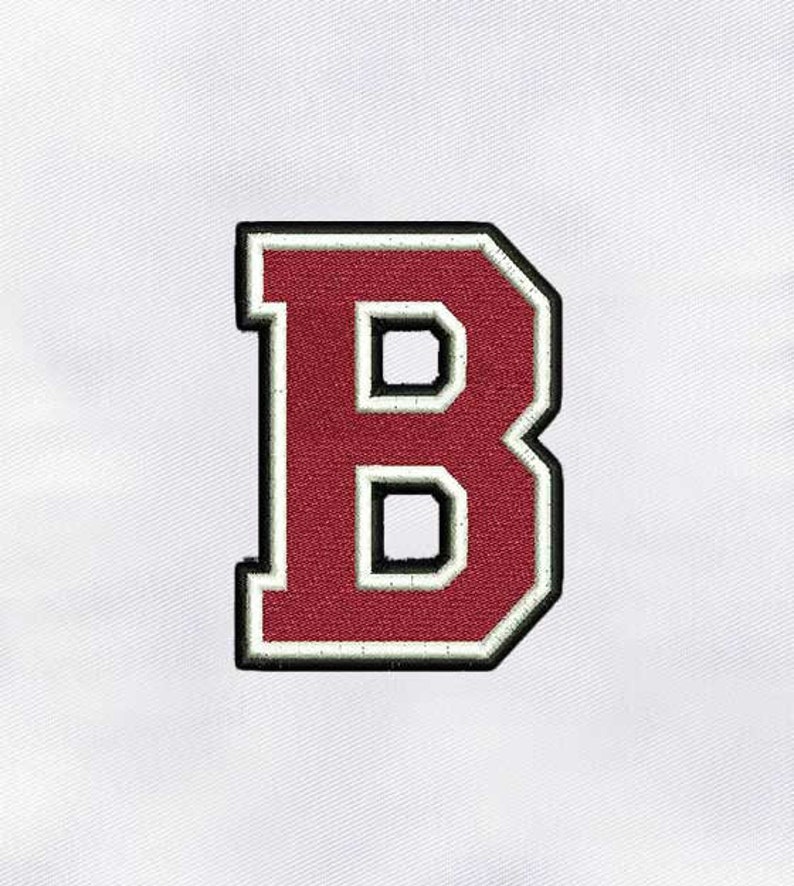 Varsity Letter B Machine Embroidery Design Alphabet Embroidery Design B ...