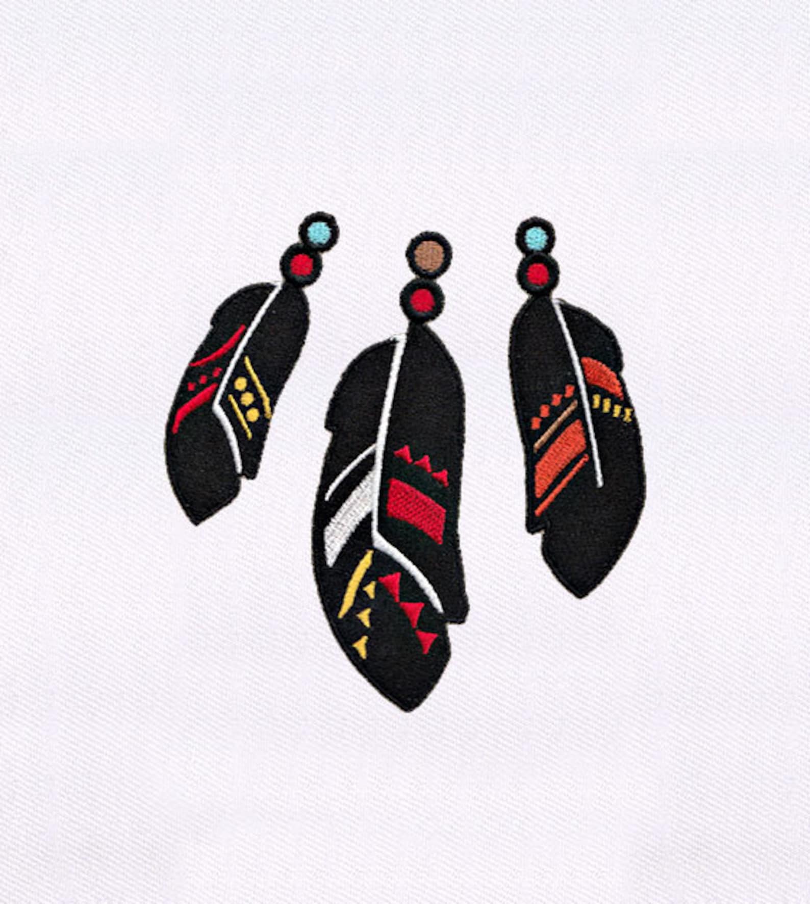 Native American Feathers Embroidery Design Native American - Etsy
