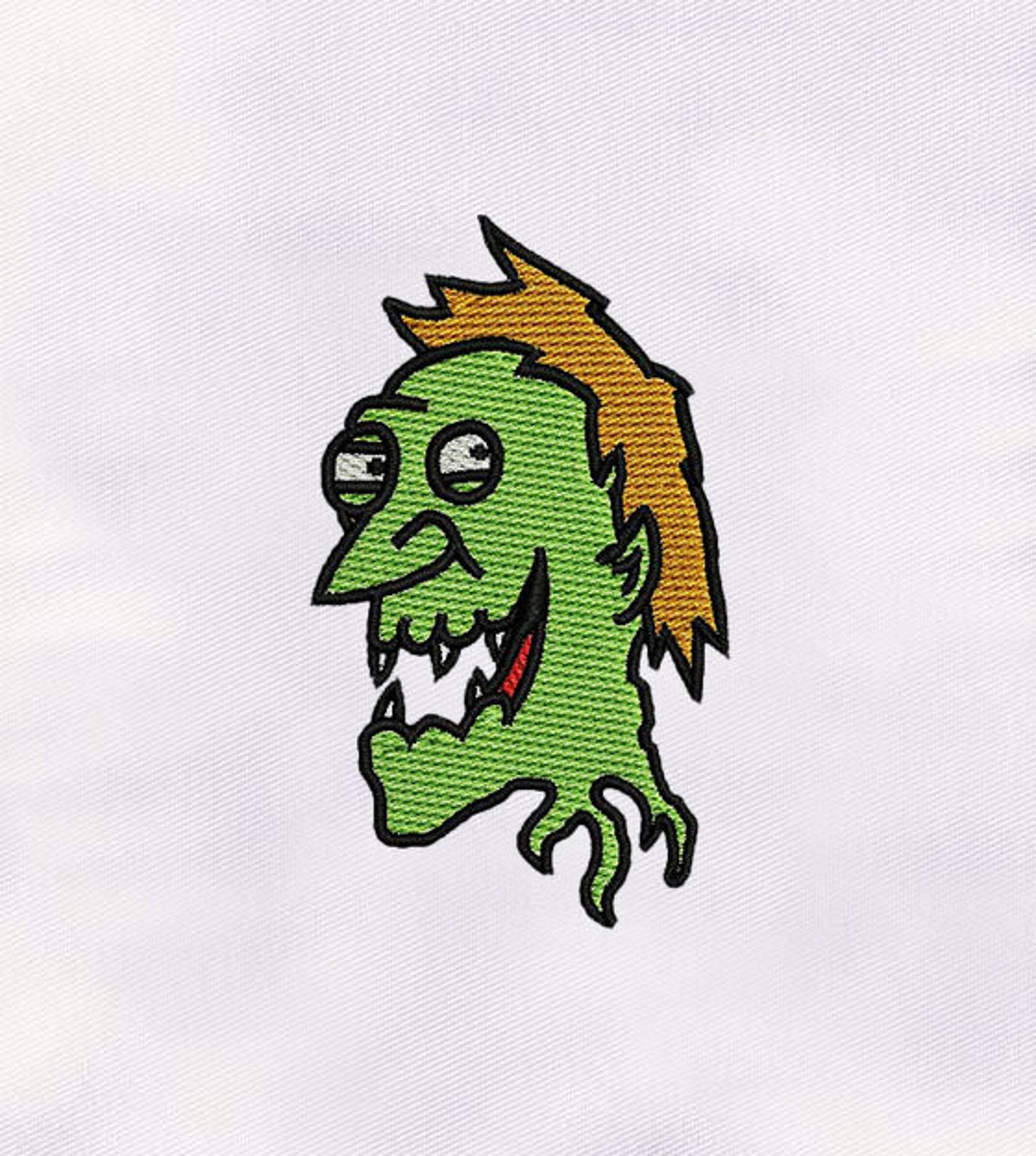 Ugly Zombie Head Embroidery Design Cartoon Zombie Embroidery - Etsy