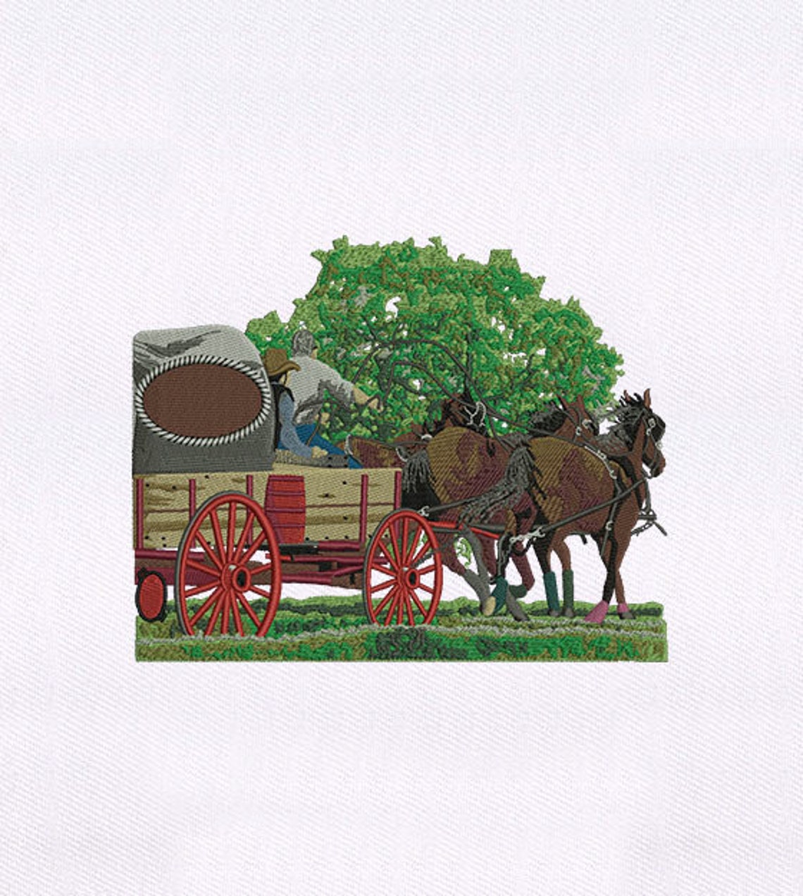 Horse Carriage Machine Embroidery Design Scenery Embroidery - Etsy
