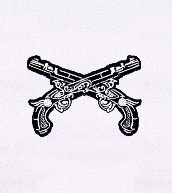 Pistols Guns Crossed Embroidery Designweapons Embroidery - Etsy