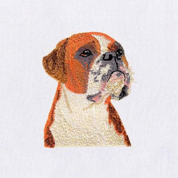 Boxer Dog Embroidery - Etsy